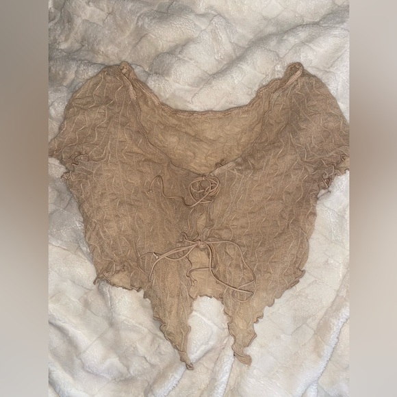 Tops | Sheer Nude Covertop With 2 Ties | Poshmark